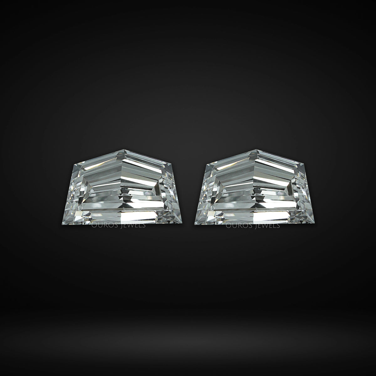 Step Cut Cadillac Shape Lab Diamond Matching Pair — Ouros Jewels
