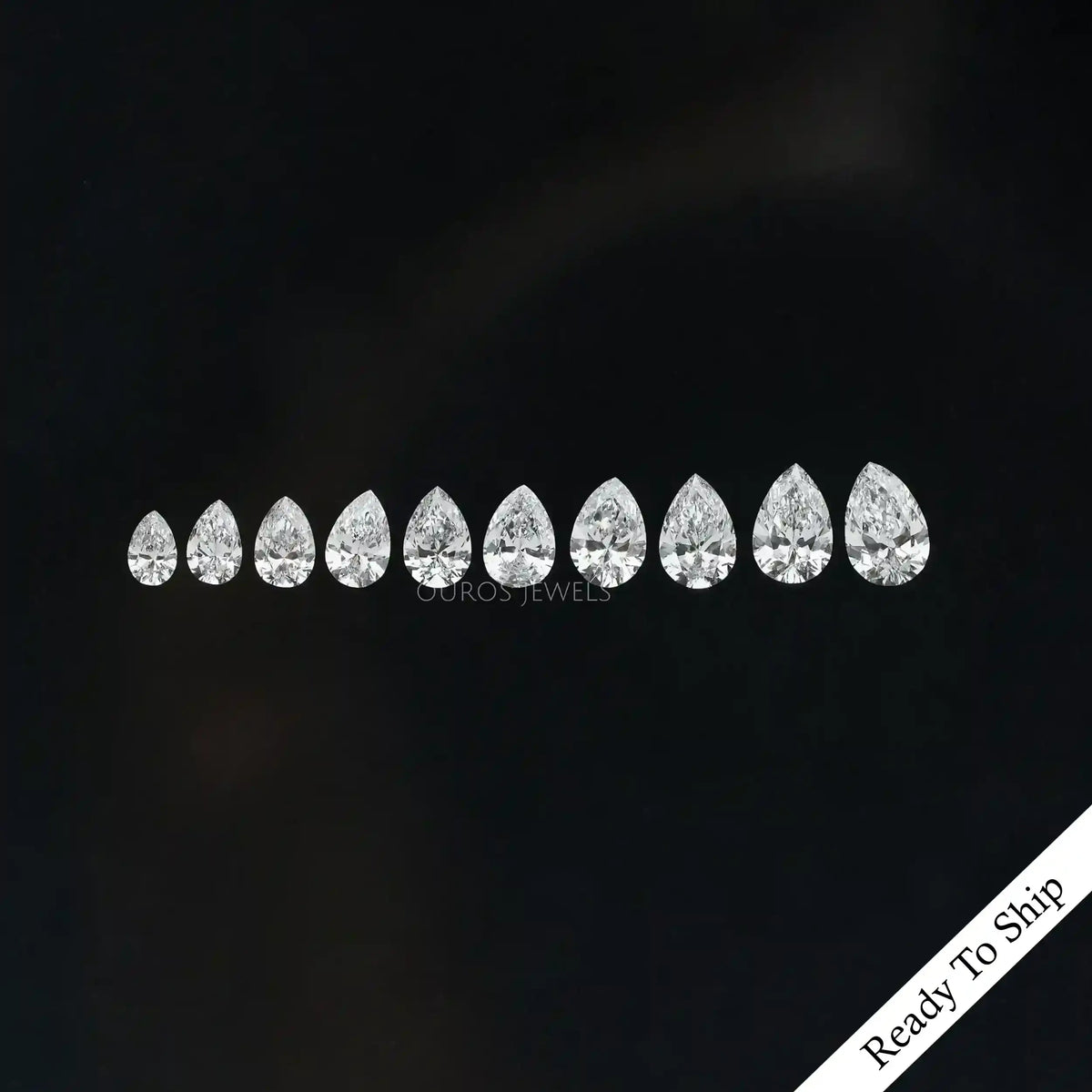 Pear Shaped Lab Grown Diamond | Ouros Jewels