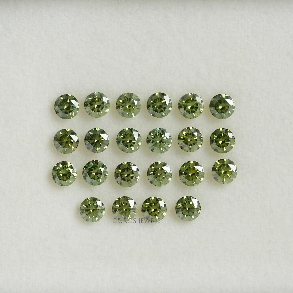 Green Round Cut Lab Diamond — Ouros Jewels