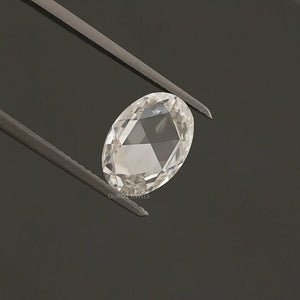 Antique Rose Cut Oval Lab Created Diamond