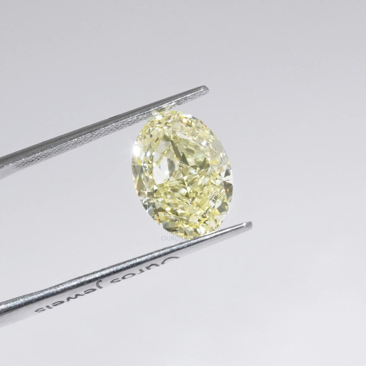 Modified Oval Cut Fancy Yellow Diamond — Ouros Jewels