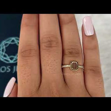 Portrait Cut Diamond Engagement Ring | Ouros Jewels