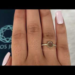 Portrait Cut Diamond Engagement Ring | Ouros Jewels