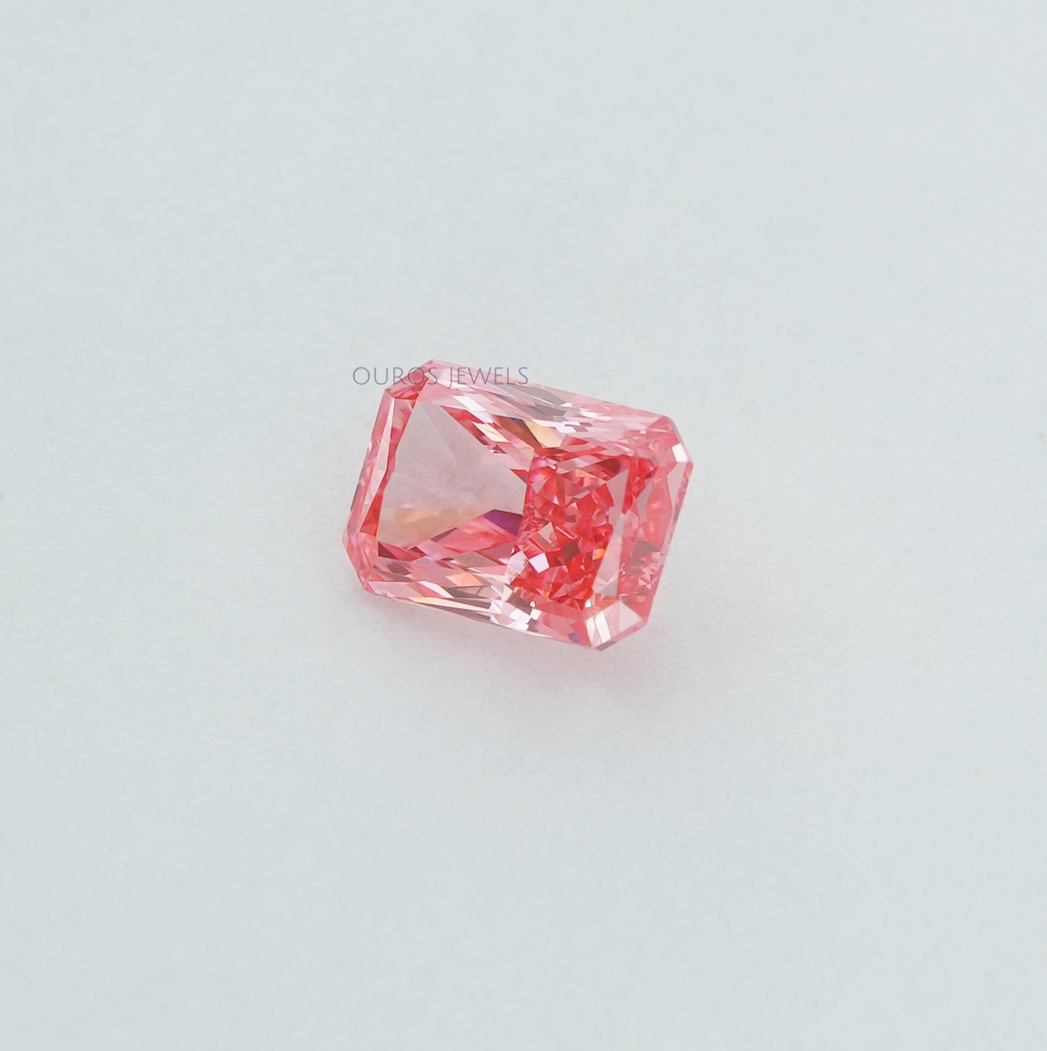 Pink Radiant Lab Grown Loose Diamond — Ouros Jewels