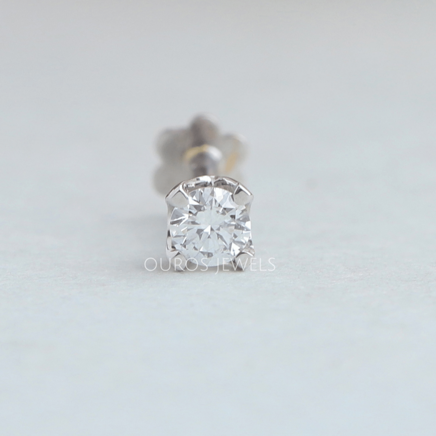 Round Diamond Nose Pin | Ouros Jewels